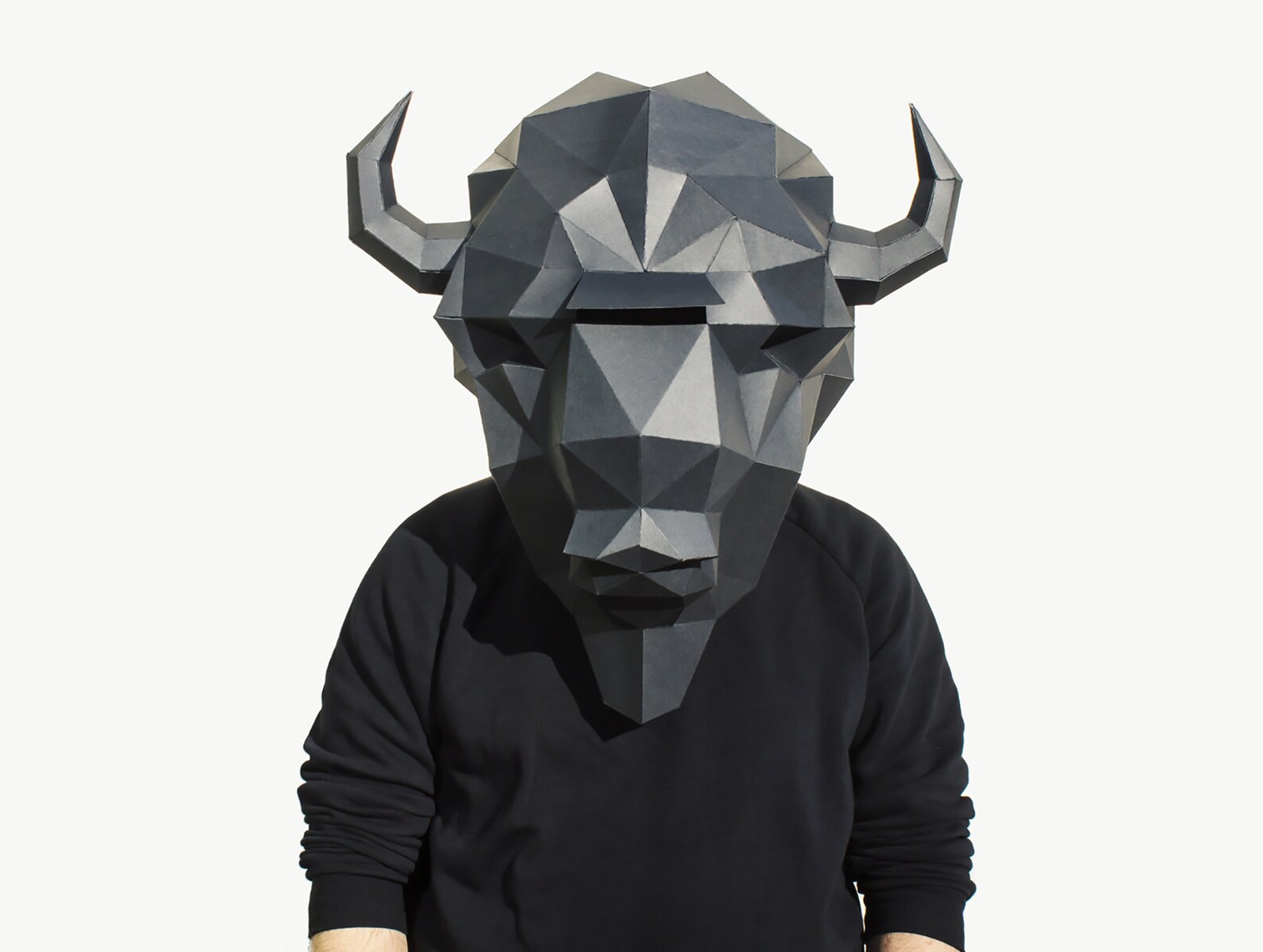 DIY Bison Mask Bison Paper Craft Template Halloween Mask - Etsy
