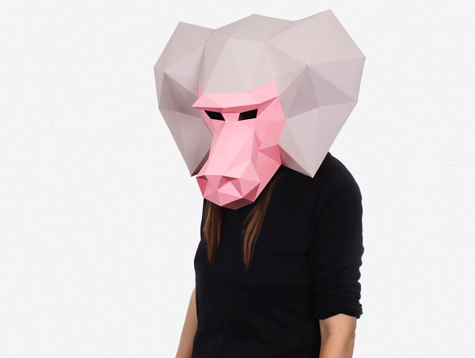 DIY Baboon Mask Monkey Mask 3D Paper Craft Template - Etsy