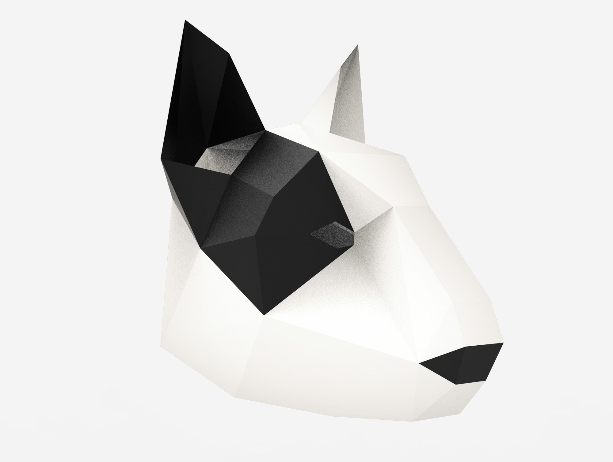 DIY Bull Terrier Mask, 3D Paper Craft Template, Halloween Dog Mask ...