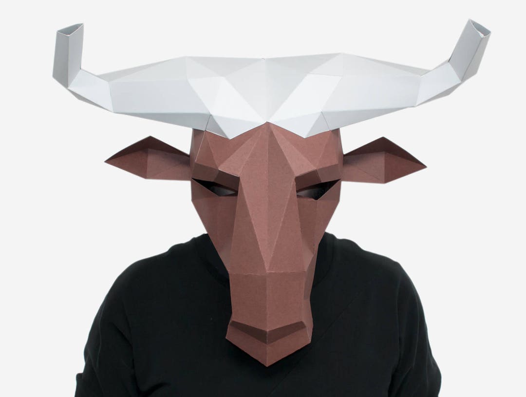 Wildebeest Mask, Gnu Mask, DIY Printable Animal Mask, Instant Pdf ...