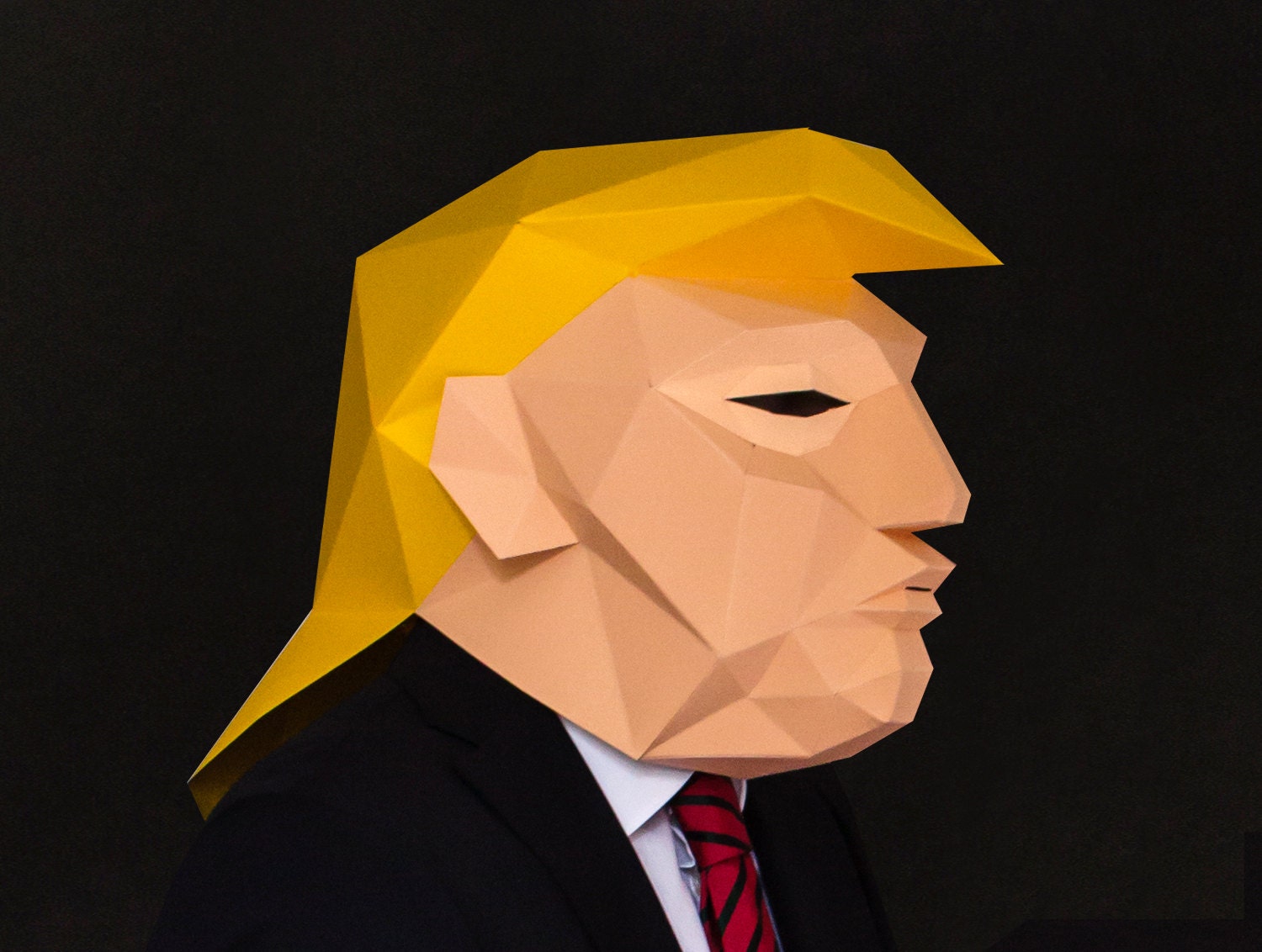 Donald Trump Mask With a Mullet DIY Trump Head Instant Pdf - Etsy