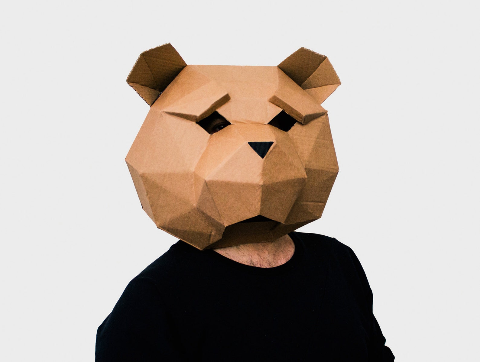 Teddy Bear Mask Paper Craft Template Halloween Mask - Etsy Australia