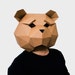 Teddy Bear Mask, Paper Craft Template, Halloween Mask, Printable Paper ...