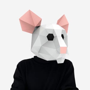 Mouse Mask, Rat Paper Craft Template, DIY Printable Animal Mask ...