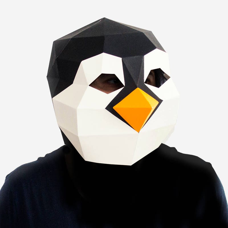 Penguin Mask - Etsy