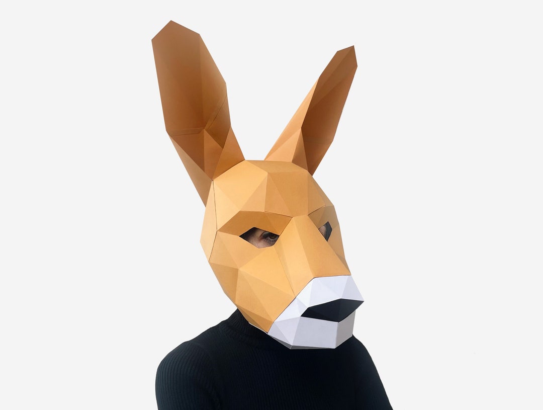 Kangaroo Mask Paper Craft Template DIY Printable Animal - Etsy