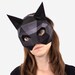 Cat Half Mask, Halloween Mask, Black Cat Mask, DIY Printable Animal ...