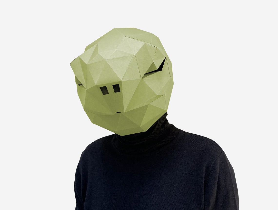 Turtle Mask, Tortoise Paper Craft Template, DIY Printable Animal Mask ...