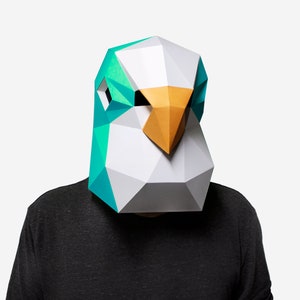 DIY Budgie Mask, Bird Mask, 3D Paper Craft Template, Halloween Mask ...