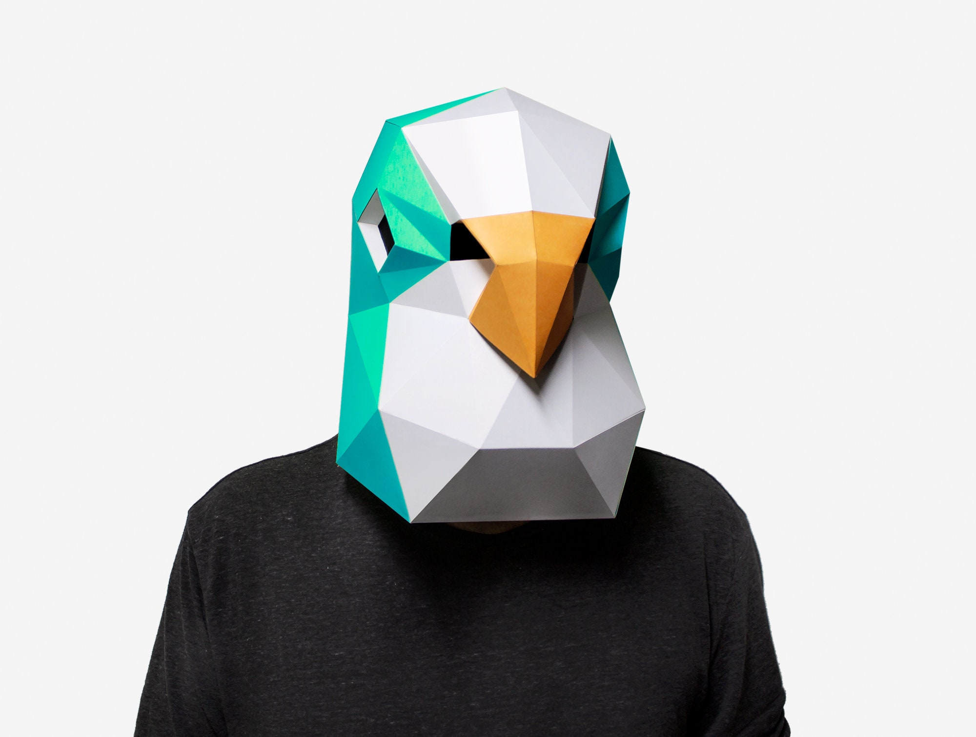 DIY Budgie Mask Bird Mask 3D Paper Craft Template Halloween - Etsy