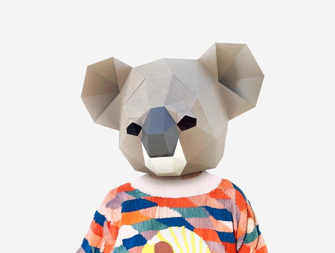 Cute Koala Mask, Koala Bear Paper Craft Template, DIY Printable Animal ...
