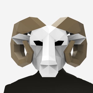 DIY Ram Mask Template, Paper Craft, DIY Printable Mask, Instant Pdf ...