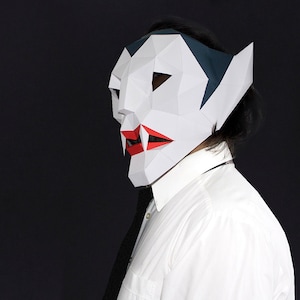 DIY Vampire Mask, Dracula Mask, 3D Paper Craft Template, Halloween Mask ...