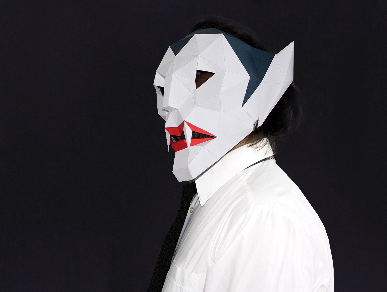 DIY Vampire Mask Dracula Mask 3D Paper Craft Template | Etsy