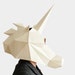 DIY Unicorn Mask, Paper Craft Template, Halloween Mask, Printable Low ...