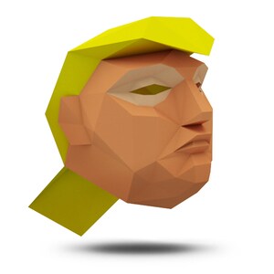 Donald Trump Mask With a Mullet, DIY Trump Head, Instant Pdf Download ...