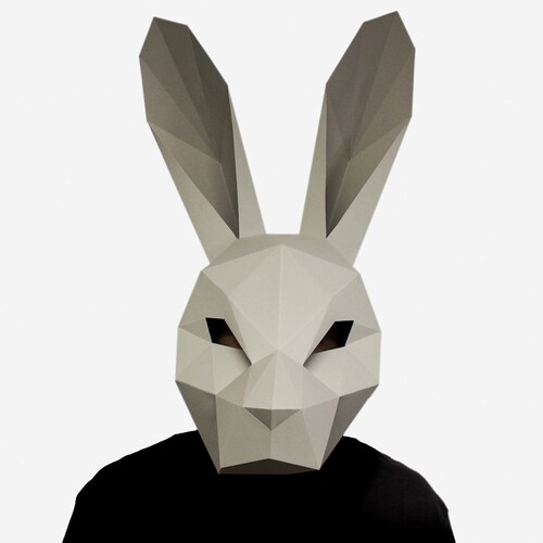 DIY Rabbit Mask Bunny Mask Paper Craft Template Printable - Etsy