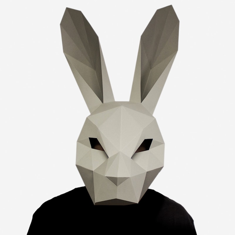 Rabbit Mask - Etsy