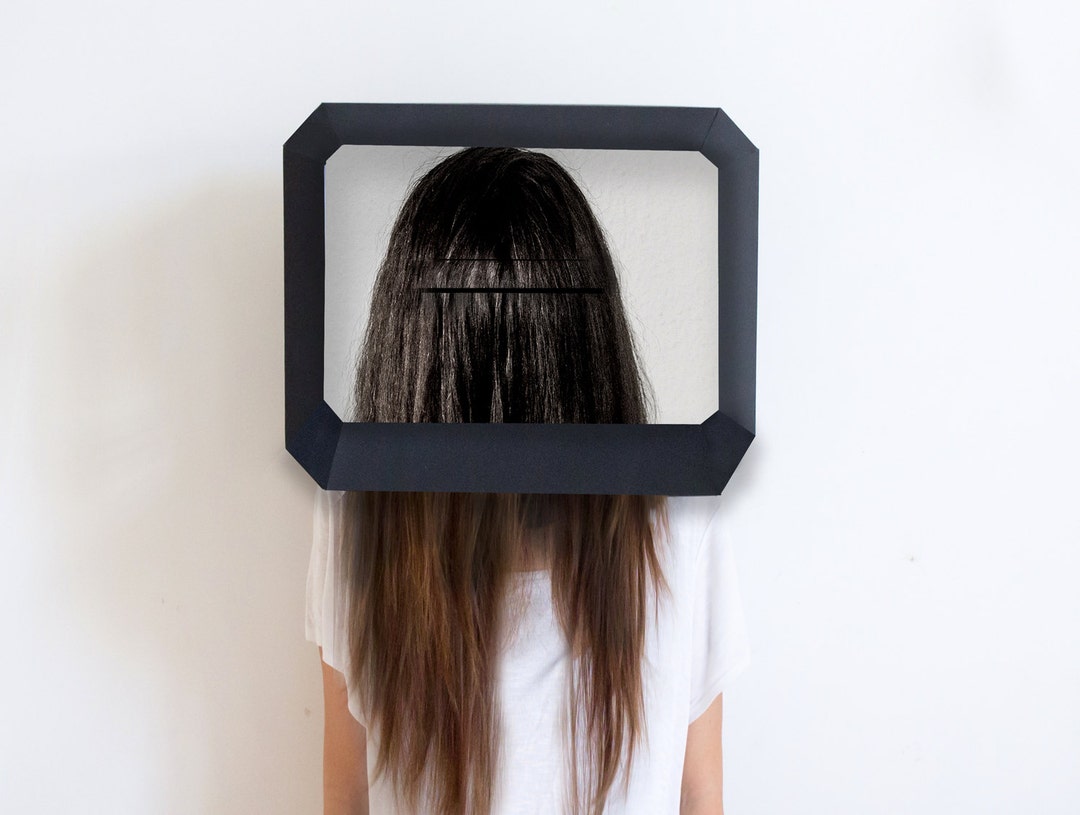 DIY TV Monitor Mask, TV Head, 3D Paper Craft Template, Halloween Mask ...