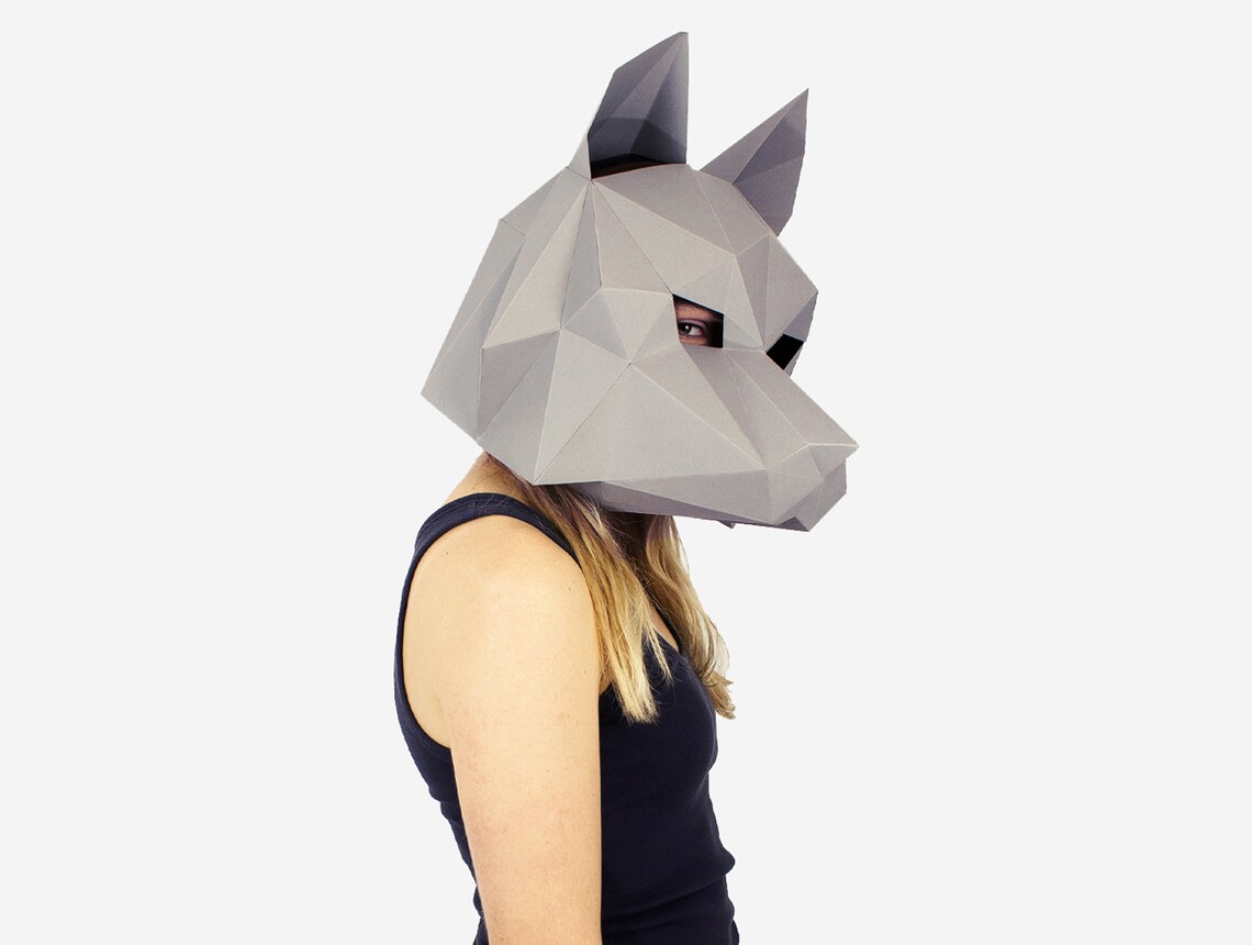 Dire Wolf Mask, Wolf Mask, Paper Craft Template, Halloween Mask ...