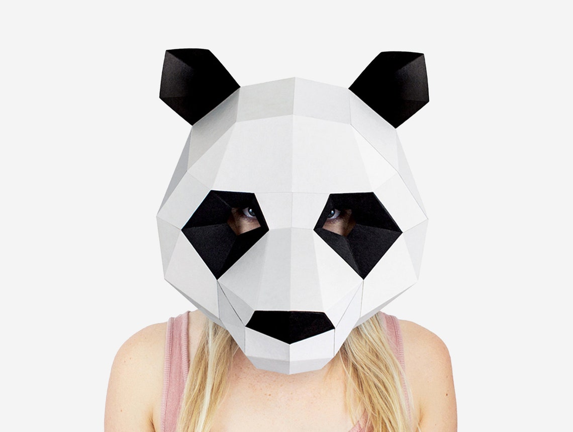 Cute Panda Mask DIY Gift Idea DIY Printable Animal Mask - Etsy