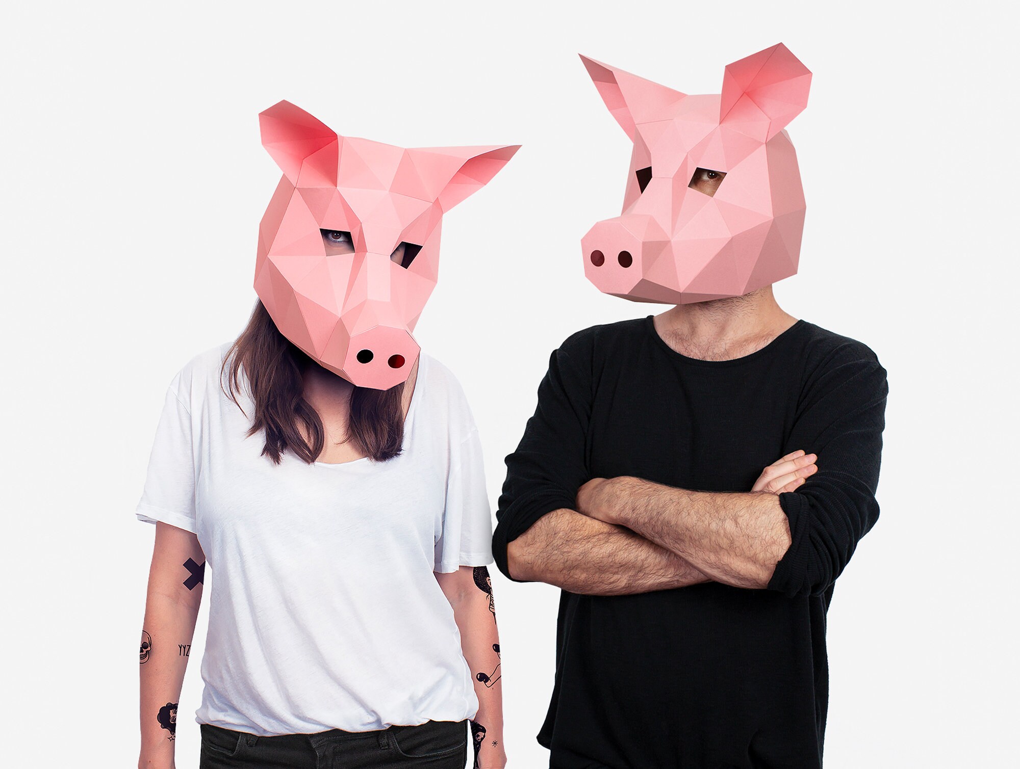 Pig Mask Pig Paper Craft Template DIY Printable Animal Mask - Etsy