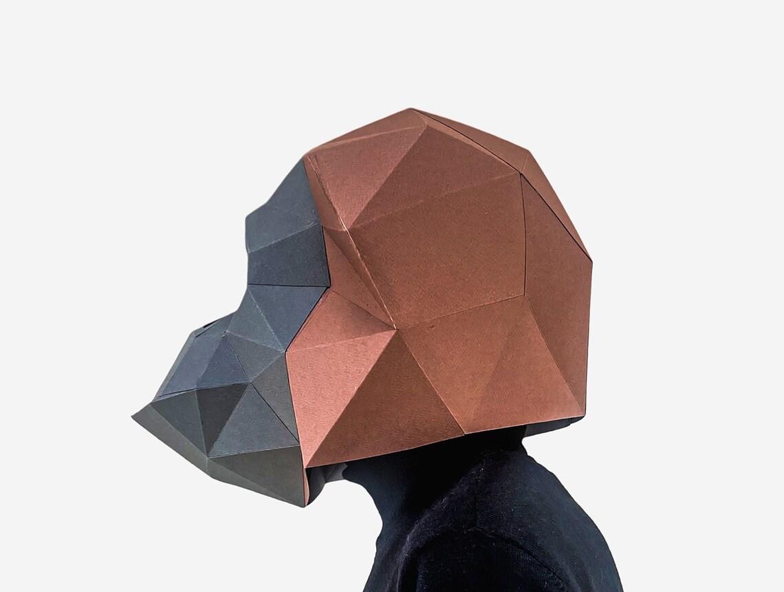 DIY Orangutan Mask Template, Paper Craft, Great Ape Mask, DIY Printable ...