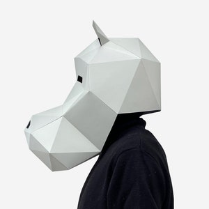 Hippopotamus Mask, Paper Craft Template, DIY Printable Hippo Animal ...
