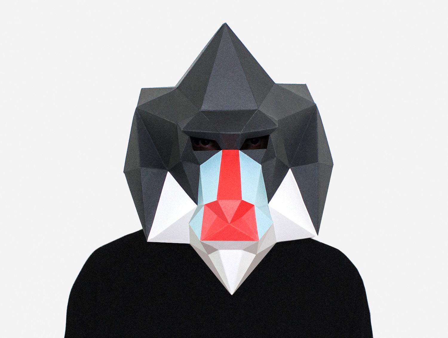 DIY Mandrill Mask Monkey Mask 3D Paper Craft Template - Etsy Australia