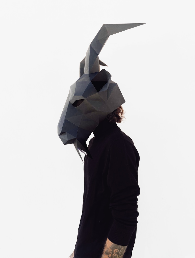 Black Phillip Goat Mask Demon Mask DIY Halloween Mask - Etsy