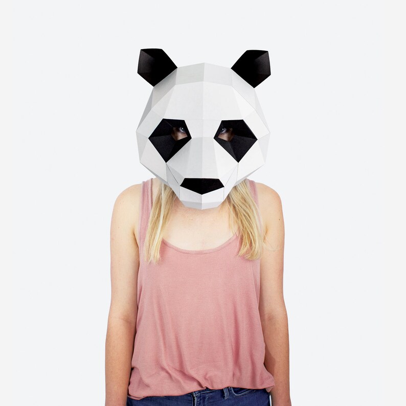 Cute Panda Mask DIY Gift Idea DIY Printable Animal Mask | Etsy