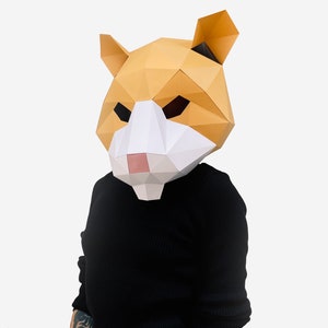 DIY Hamster Mask Template, Paper Craft, DIY Printable Mask, Instant Pdf ...