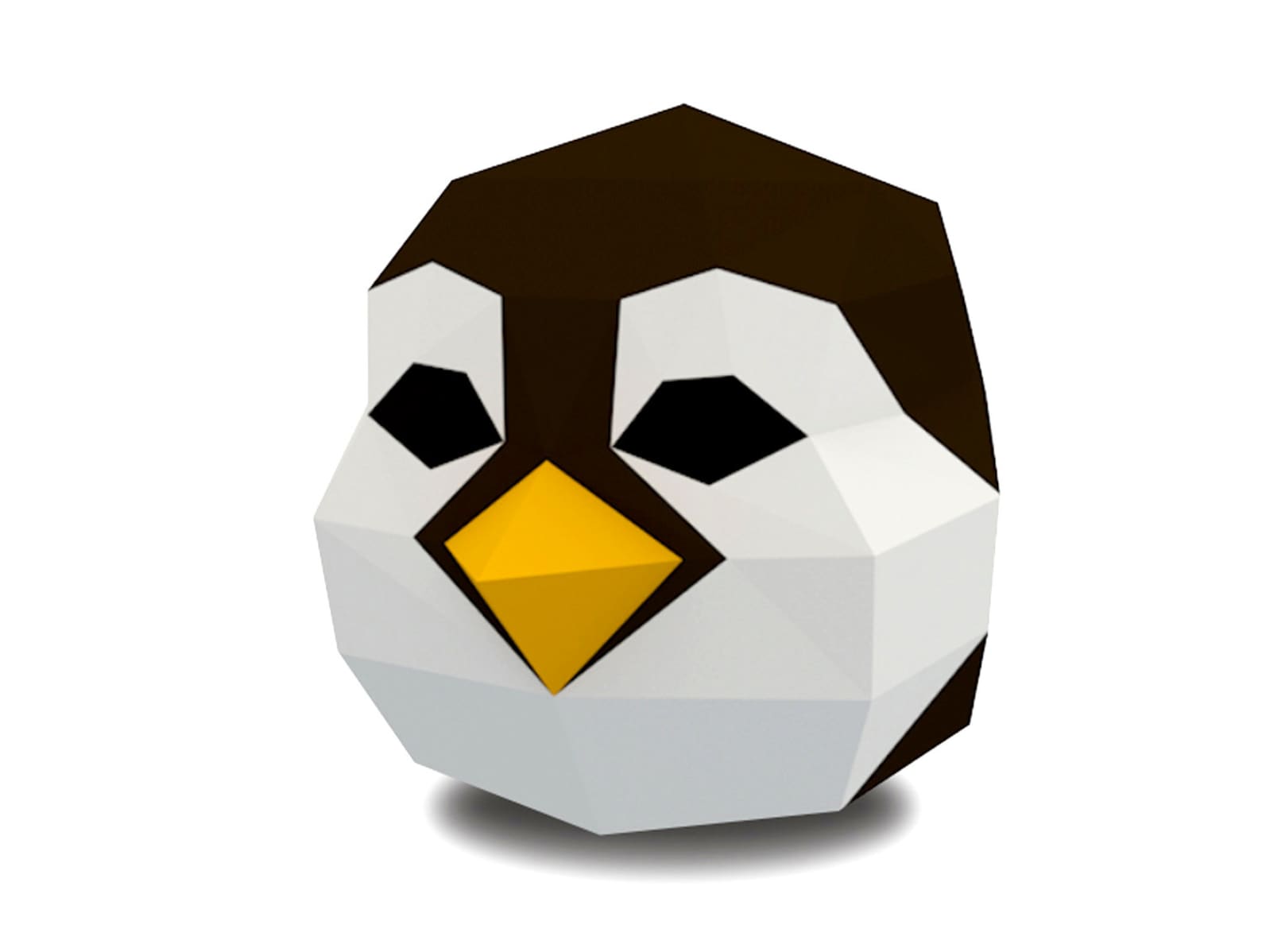 DIY Penguin Mask 3D Paper Craft Template Halloween Mask | Etsy