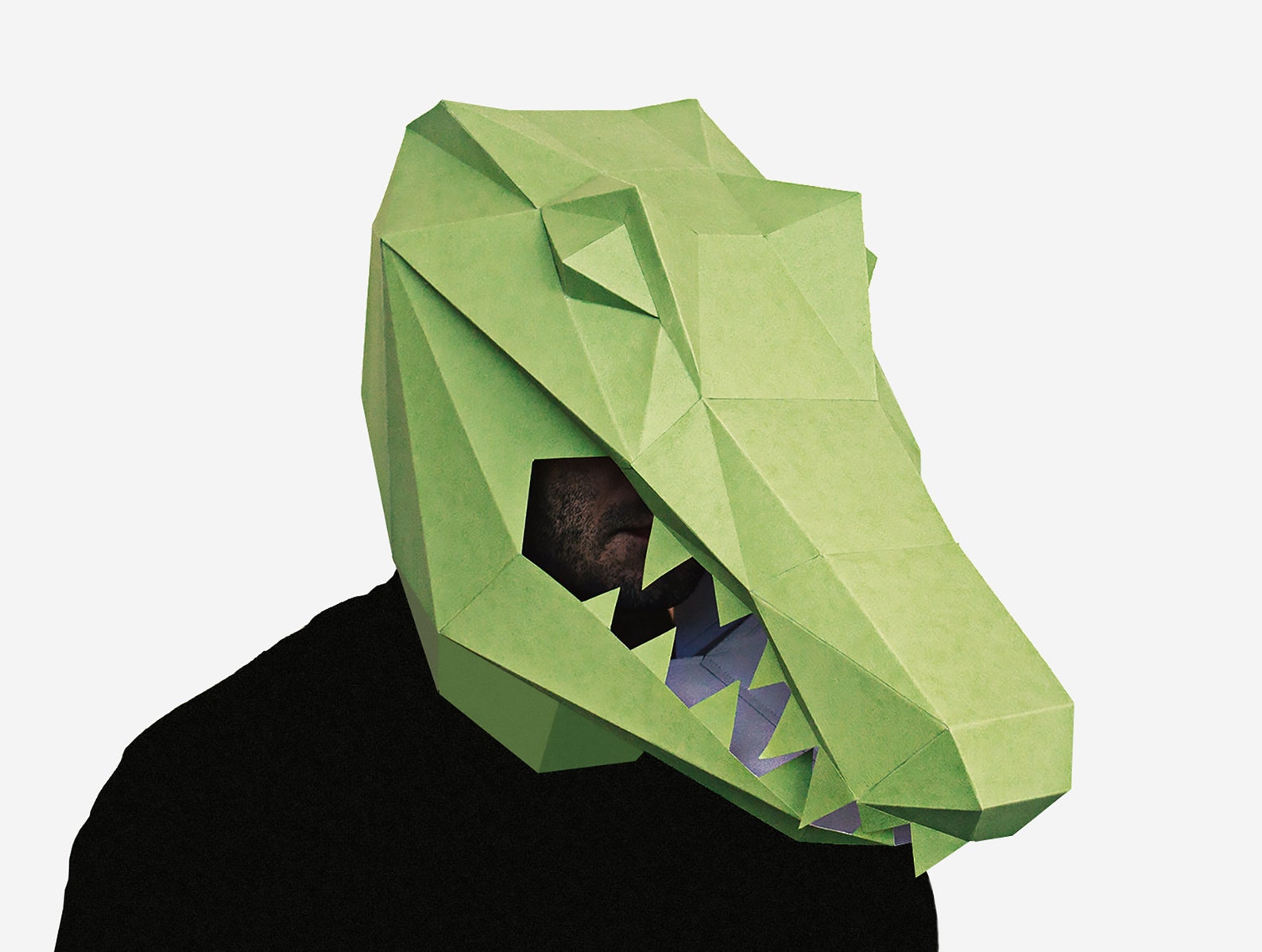 DIY Alligator Mask Crocodile Mask Template Paper Craft - Etsy