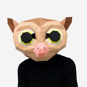 Low Poly Tarsier Mask, DIY Paper Craft Template (PDF Download) - Etsy