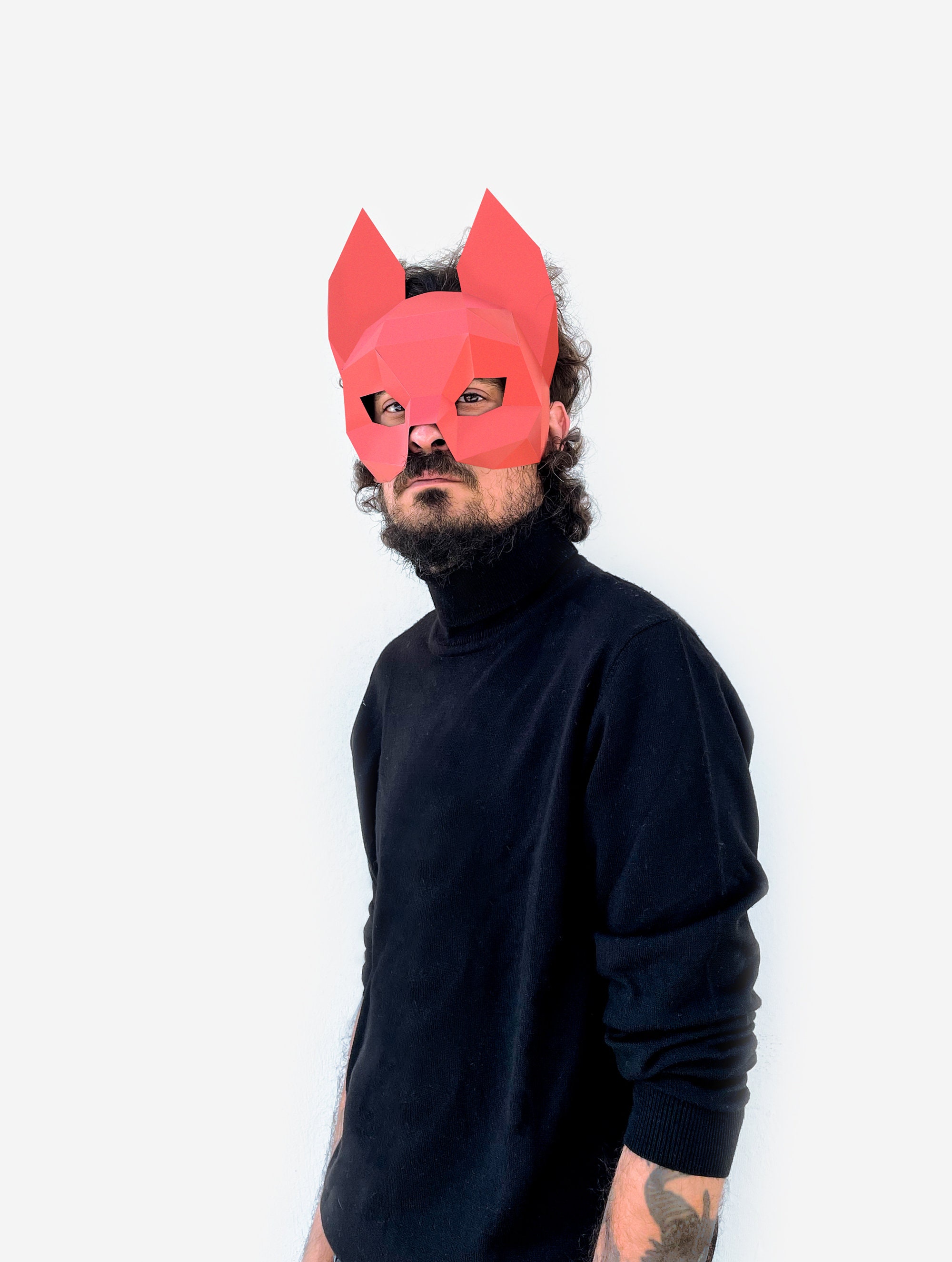Low Poly Fox Mask, DIY Paper Craft Template (PDF Download) - Etsy