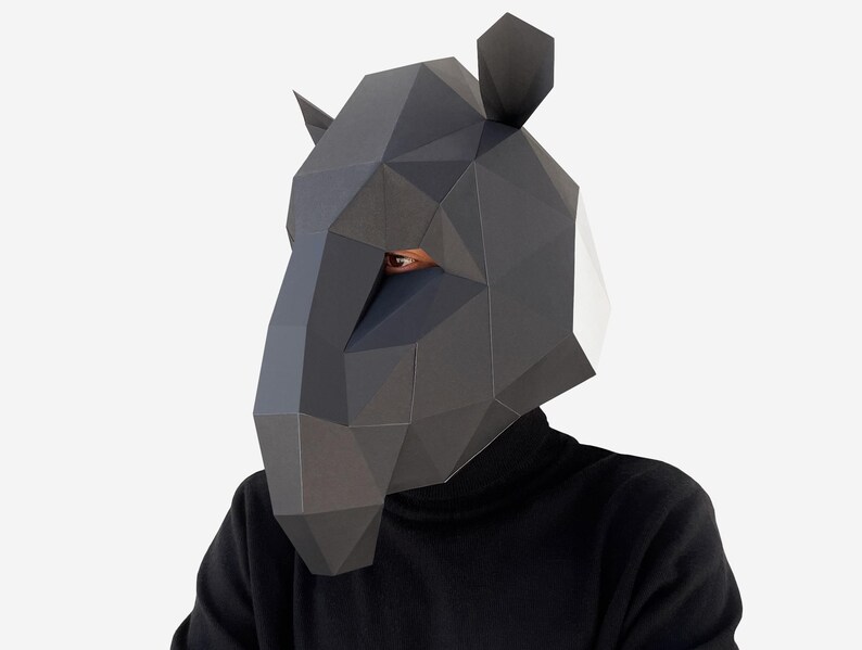 DIY Low Poly Tapir Mask, Printable Cosplay Mask (digital Download) - Etsy