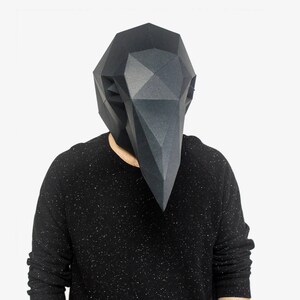 Raven Mask, Crow Mask, Gift Idea, DIY Printable Animal Mask, Instant ...