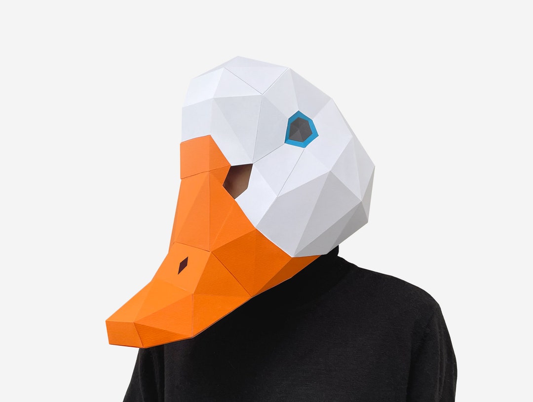Goose Mask, Paper Craft Template, DIY Printable Duckanimal Mask ...
