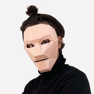 Low Poly Snake Face Mask, Paper Craft Template (PDF Download) - Etsy