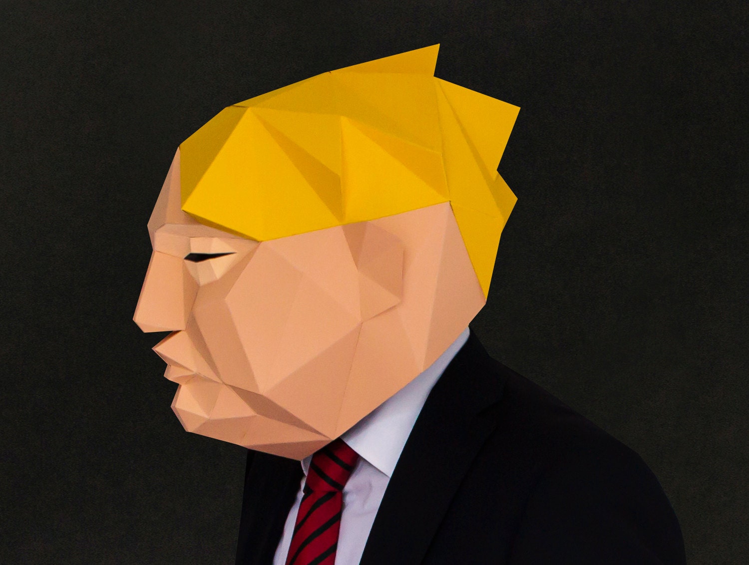 Donald Trump Mask with a Bowl Cut DIY Trump Head Instant Pdf | Etsy