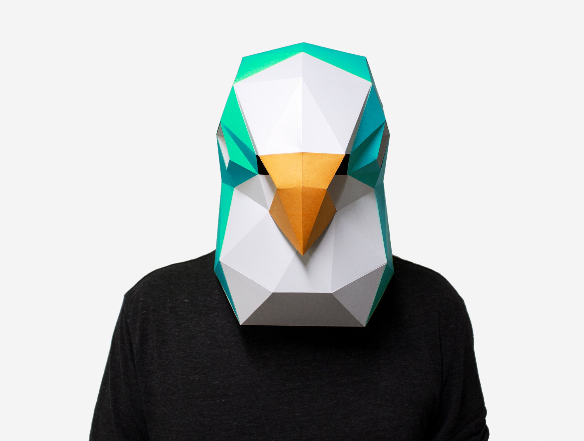 DIY Budgie Mask Bird Mask 3D Paper Craft Template Halloween - Etsy