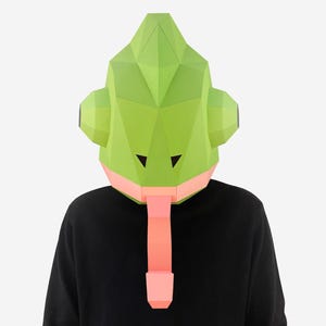 Chameleon Mask Template, Paper Craft, DIY Printable Mask, Instant Pdf ...