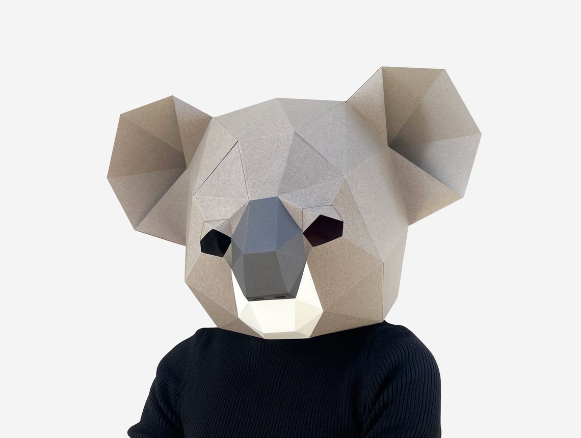 Cute Koala Mask, Koala Bear Paper Craft Template, DIY Printable Animal ...