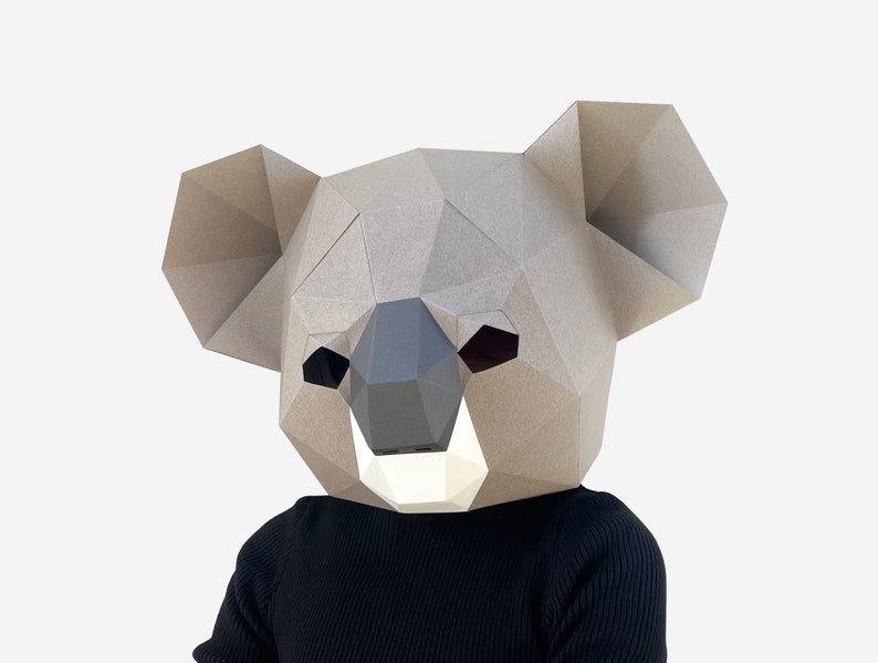Cute Koala Mask, Koala Bear Paper Craft Template, DIY Printable Animal ...