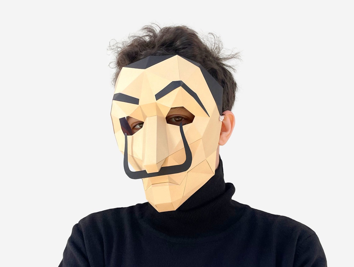 Salvador Dali Mask, DIY Printable Dali Head, Instant Pdf Download, DIY ...