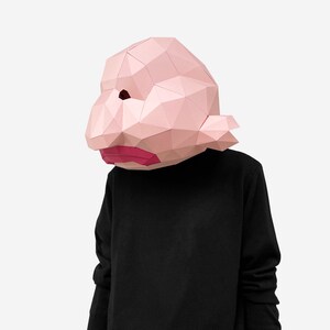DIY Blobfish Mask, Low Poly Paper Craft Template (PDF Download) - Etsy
