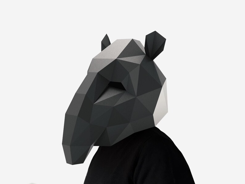 DIY Low Poly Tapir Mask, Printable Cosplay Mask (digital Download) - Etsy