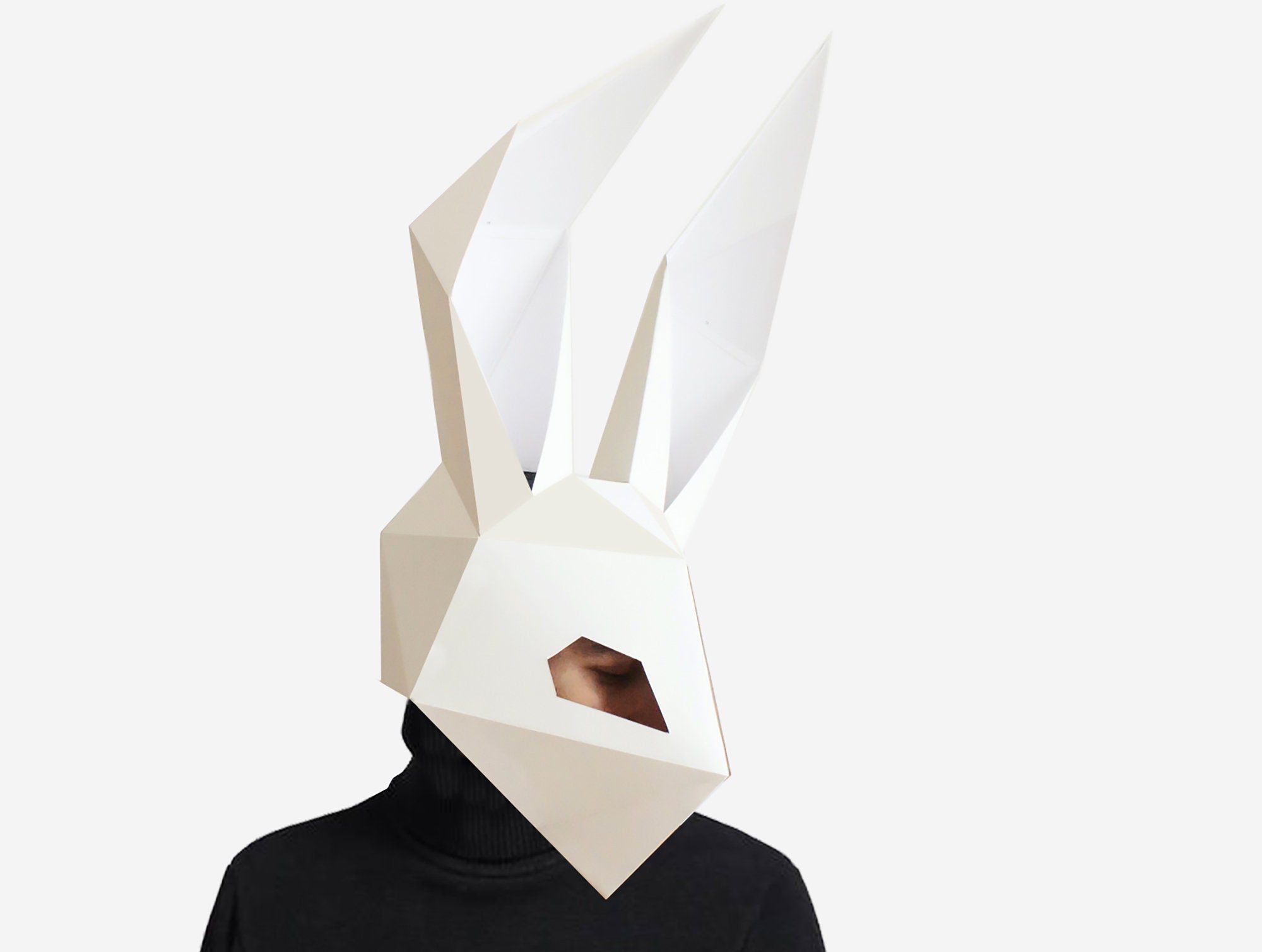 Rabbit Mask Bunny Mask DIY Printable DJ Mask Instant Pdf | Etsy Canada