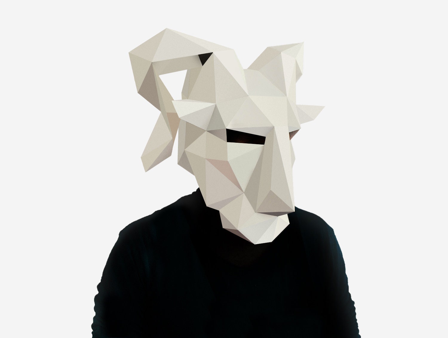 DIY Goat Mask, Low Poly Paper Craft Template (PDF Download) - Etsy